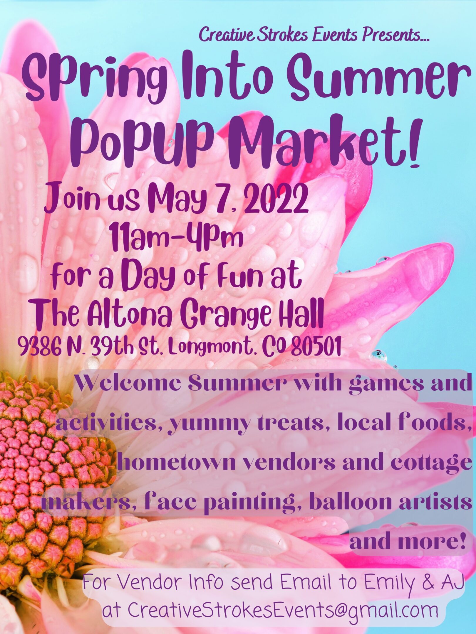Spring into Summer Pop-Up Market – Altona Grange